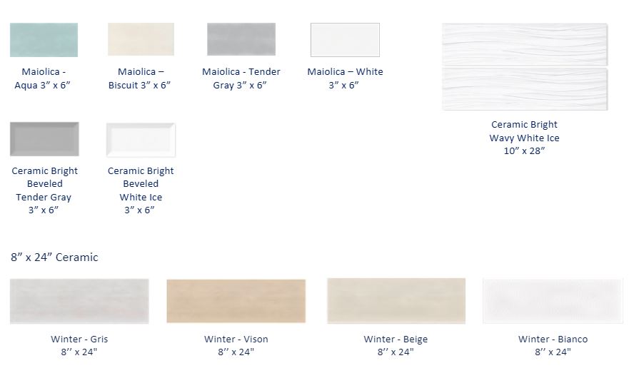 Wall Tile Options - Fildi Interiors & DesignFildi Interiors & Design