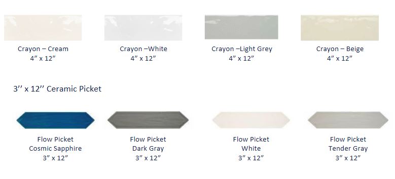 Wall Tile Options - Fildi Interiors & DesignFildi Interiors & Design