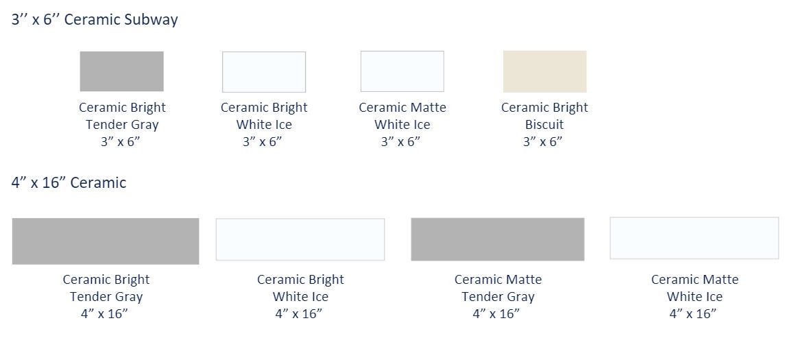 Wall Tile Options - Fildi Interiors & DesignFildi Interiors & Design